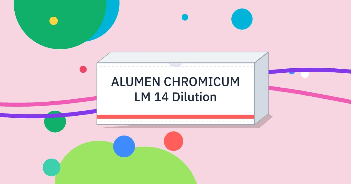 Symbolbild: Packung mit der Aufschrift ALUMEN CHROMICUM LM 14 Dilution (PZN 13315780) – Verfügbarkeit und Bezug in Apotheken in Frankfurt am Main