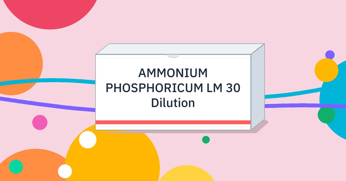Symbolbild: Packung mit der Aufschrift AMMONIUM PHOSPHORICUM LM 30 Dilution (PZN 13322490) – Verfügbarkeit und Bezug in Apotheken in Frankfurt am Main