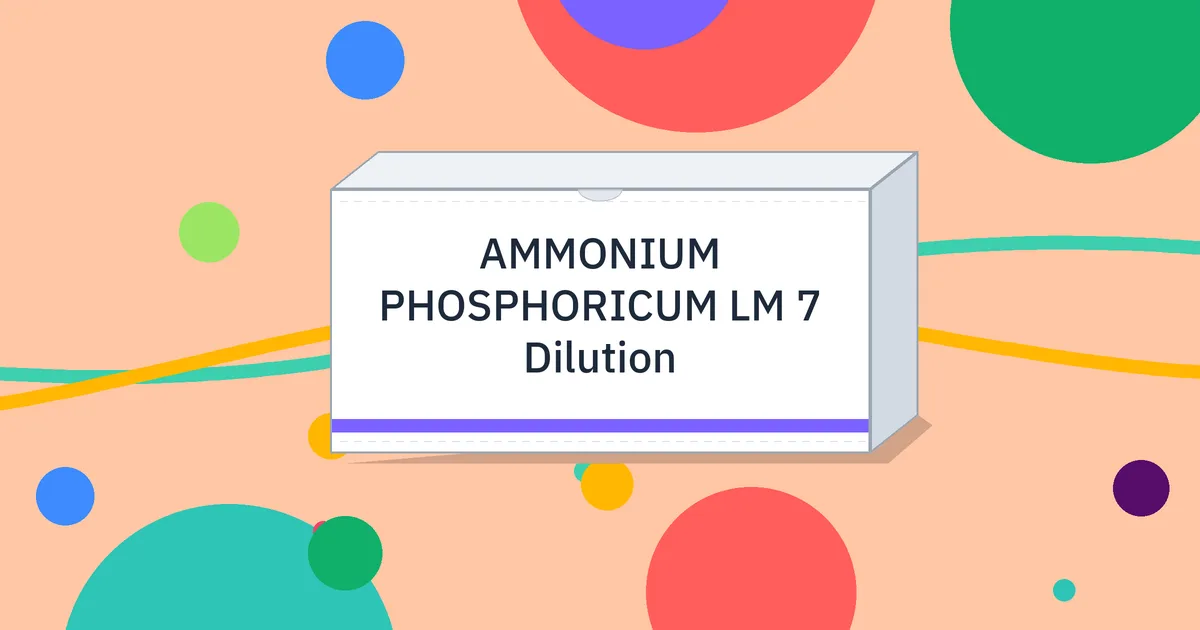Symbolbild: Packung mit der Aufschrift AMMONIUM PHOSPHORICUM LM 7 Dilution (PZN 13322219) – Verfügbarkeit und Bezug in Apotheken in Frankfurt am Main