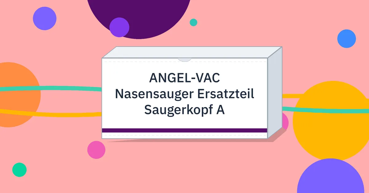 Symbolbild: Packung mit der Aufschrift ANGEL-VAC Nasensauger Ersatzteil Saugerkopf A (PZN 06868018) – Verfügbarkeit und Bezug in Apotheken in Frankfurt am Main