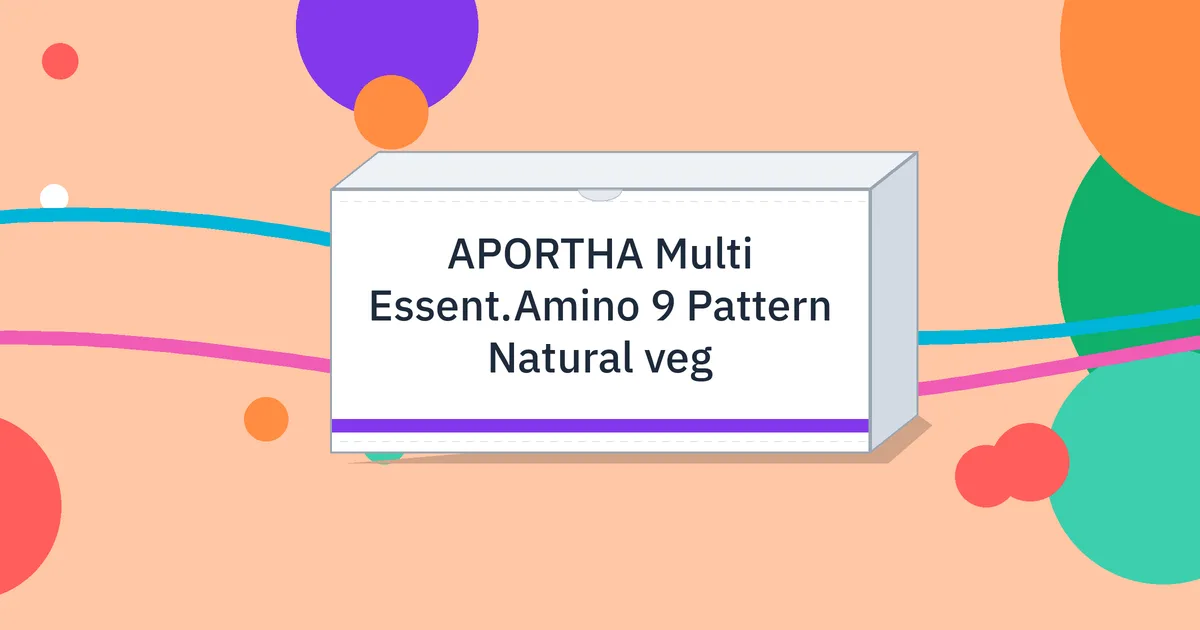 Symbolbild: Packung mit der Aufschrift APORTHA Multi Essent.Amino 9 Pattern Natural veg (PZN 20011684) – Verfügbarkeit und Bezug in Apotheken in Frankfurt am Main
