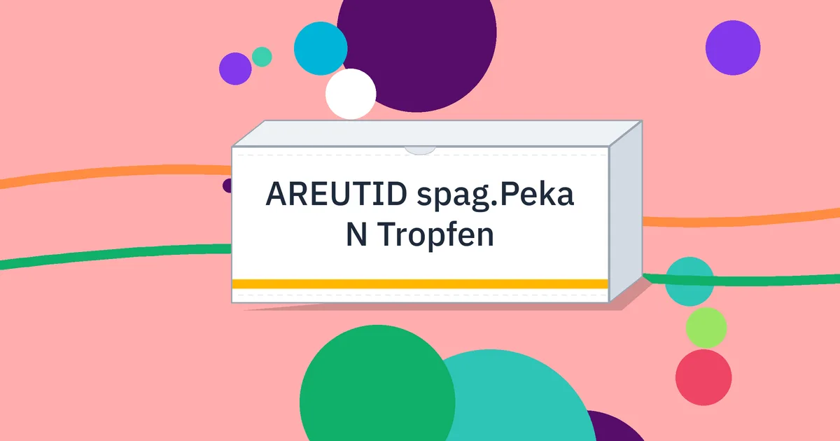 Symbolbild: Packung mit der Aufschrift AREUTID spag.Peka N Tropfen (PZN 03796235) – Verfügbarkeit und Bezug in Apotheken in Frankfurt am Main