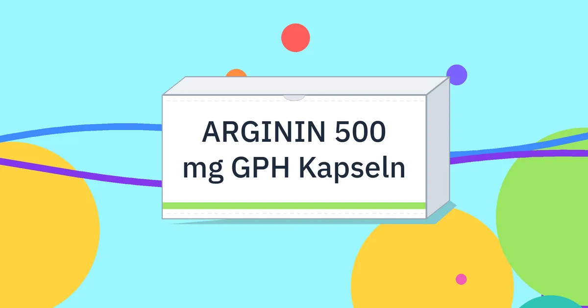 Symbolbild: Packung mit der Aufschrift ARGININ 500 mg GPH Kapseln (PZN 06556520) – Verfügbarkeit und Bezug in Apotheken in Frankfurt am Main