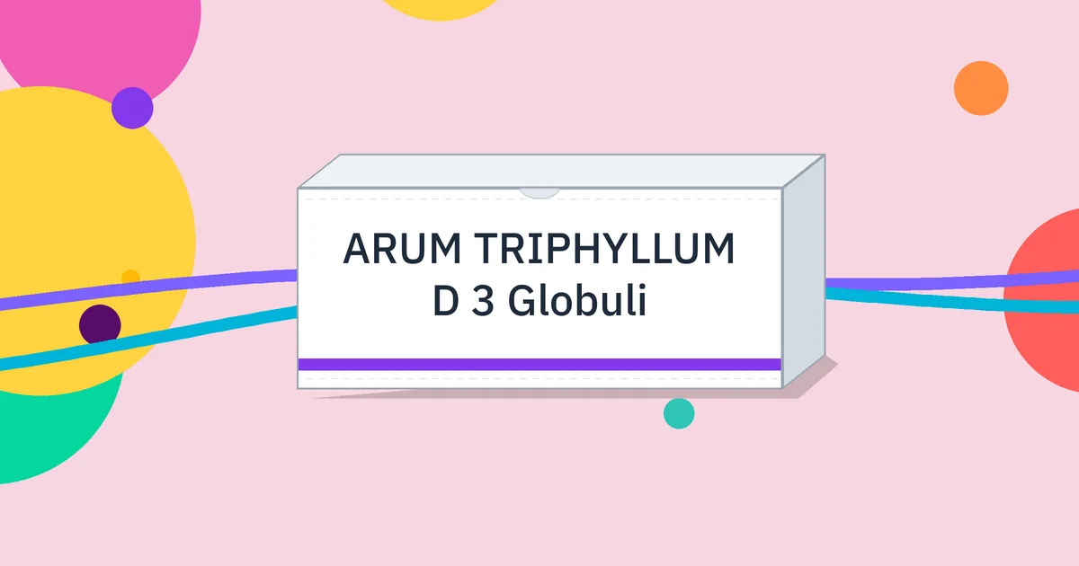 Symbolbild: Packung mit der Aufschrift ARUM TRIPHYLLUM D 3 Globuli (PZN 04205905) – Verfügbarkeit und Bezug in Apotheken in Frankfurt am Main
