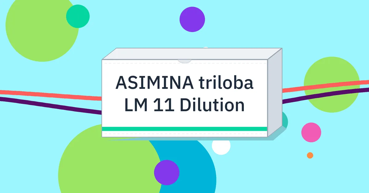 Symbolbild: Packung mit der Aufschrift ASIMINA triloba LM 11 Dilution (PZN 13401930) – Verfügbarkeit und Bezug in Apotheken in Frankfurt am Main