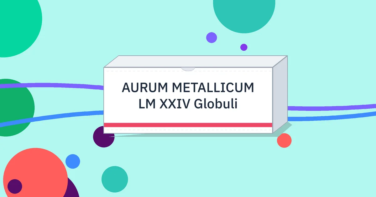 Symbolbild: Packung mit der Aufschrift AURUM METALLICUM LM XXIV Globuli (PZN 02676888) – Verfügbarkeit und Bezug in Apotheken in Frankfurt am Main