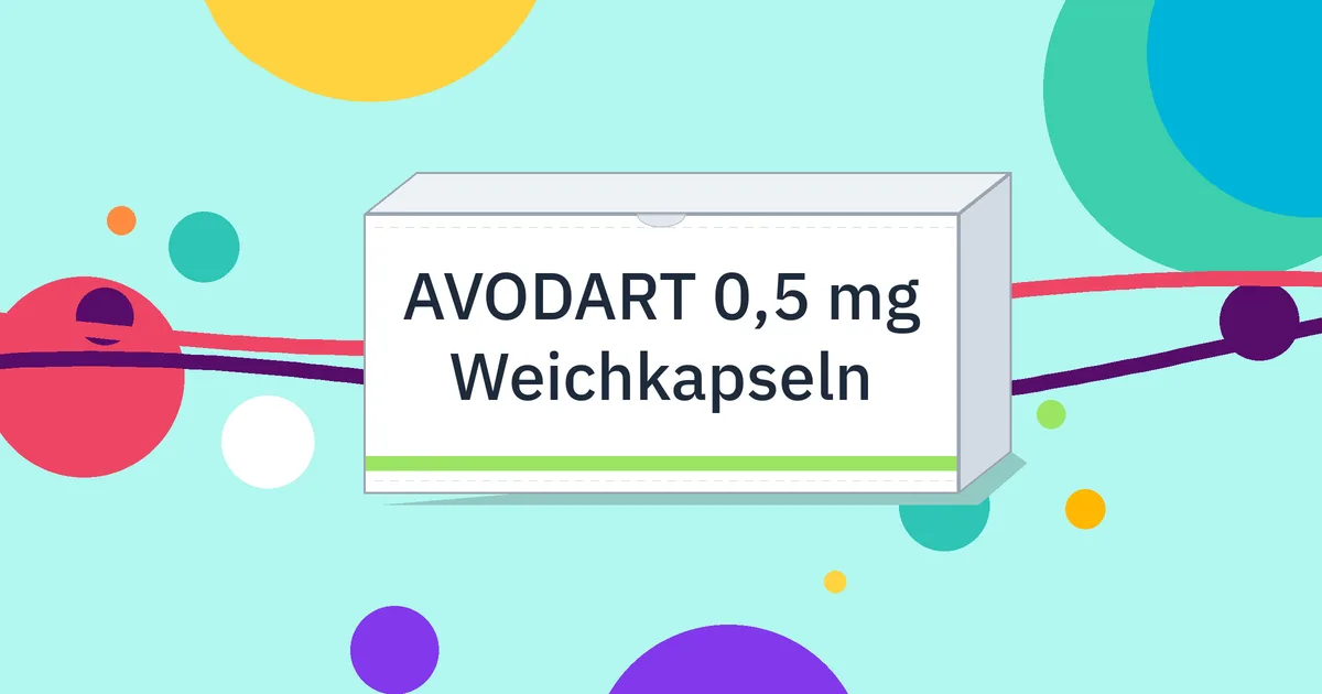 Symbolbild: Packung mit der Aufschrift AVODART 0,5 mg Weichkapseln (PZN 16008794) – Verfügbarkeit und Bezug in Apotheken in Frankfurt am Main