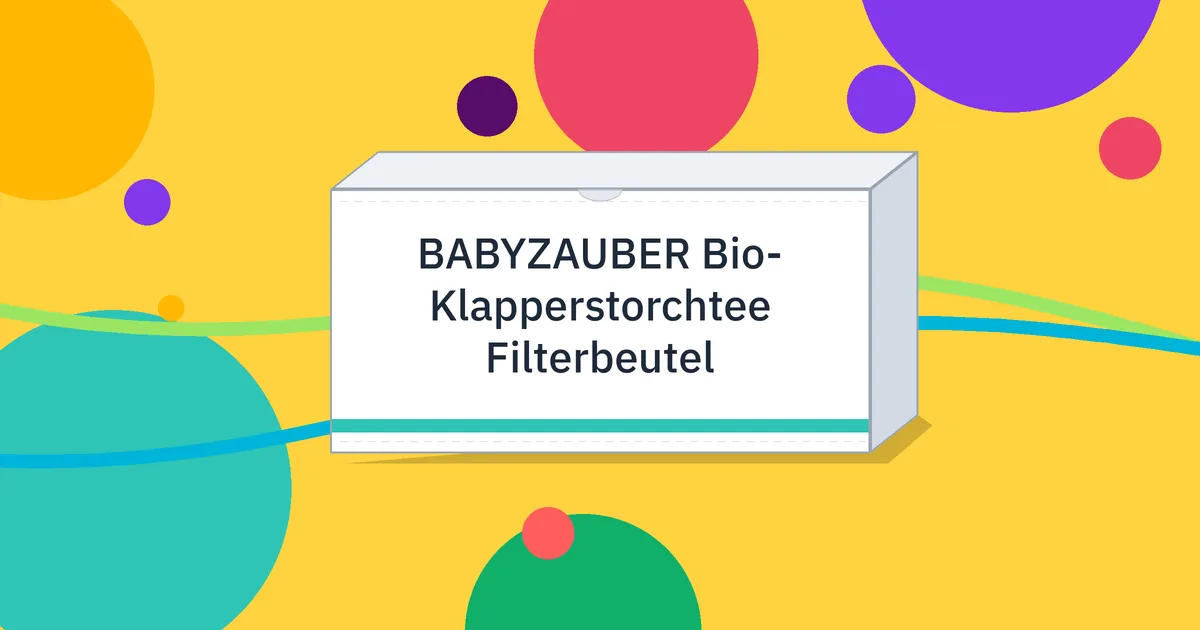 Symbolbild: Packung mit der Aufschrift BABYZAUBER Bio-Klapperstorchtee Filterbeutel (PZN 16902897) – Verfügbarkeit und Bezug in Apotheken in Frankfurt am Main