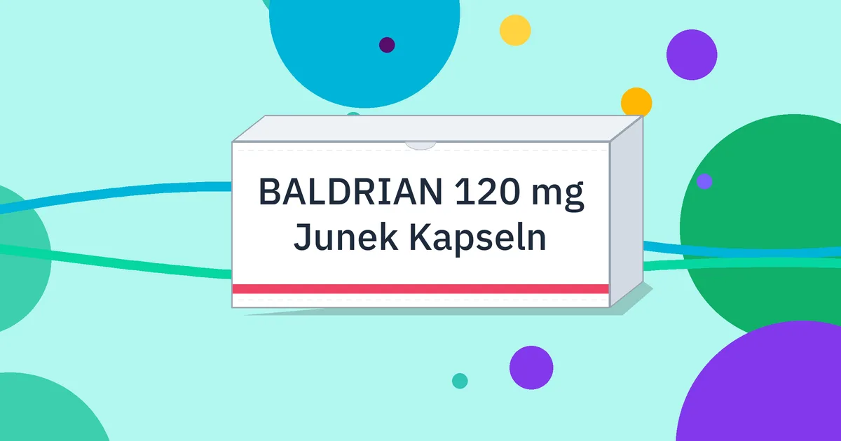 Symbolbild: Packung mit der Aufschrift BALDRIAN 120 mg Junek Kapseln (PZN 10336706) – Verfügbarkeit und Bezug in Apotheken in Frankfurt am Main