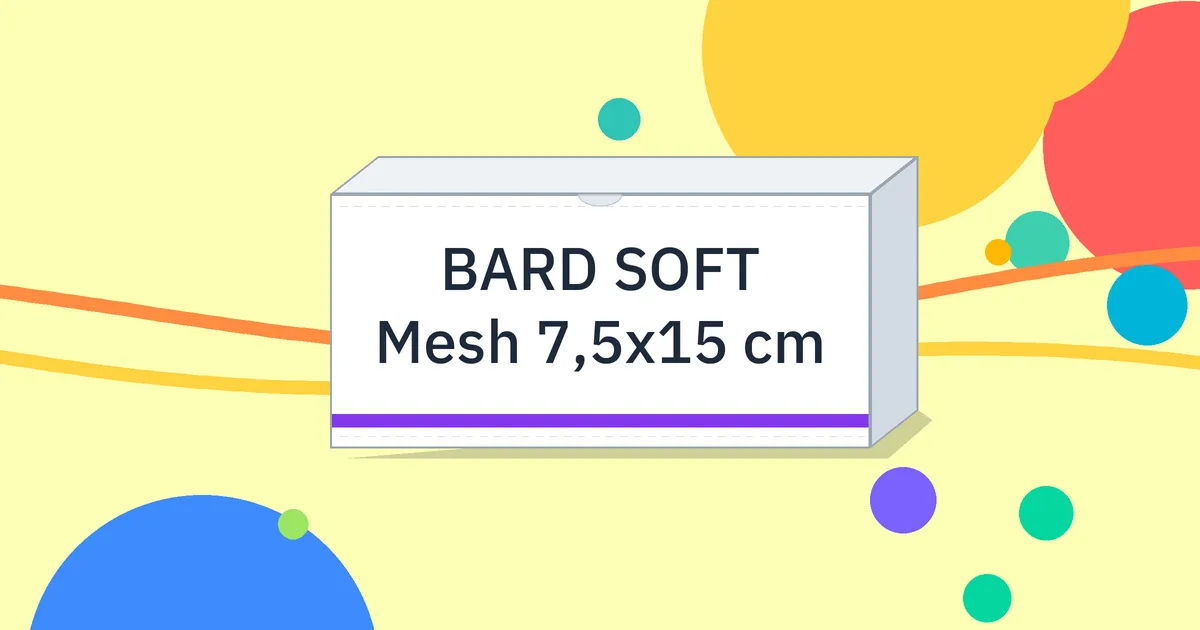 Symbolbild: Packung mit der Aufschrift BARD SOFT Mesh 7,5x15 cm (PZN 02702338) – Verfügbarkeit und Bezug in Apotheken in Frankfurt am Main