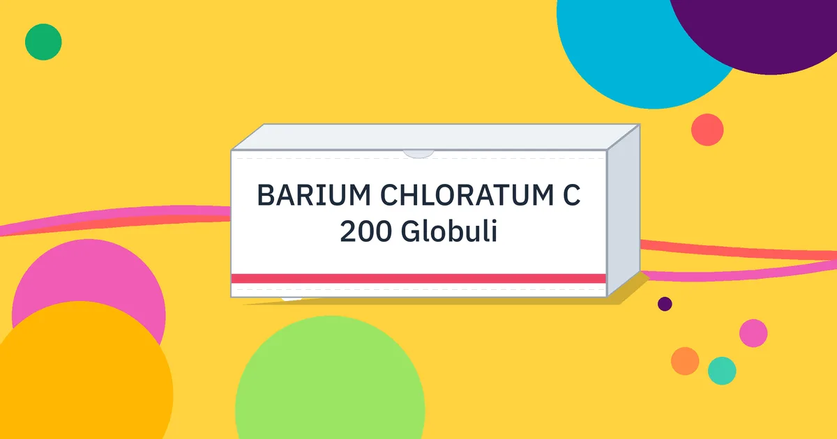 Symbolbild: Packung mit der Aufschrift BARIUM CHLORATUM C 200 Globuli (PZN 07594741) – Verfügbarkeit und Bezug in Apotheken in Frankfurt am Main