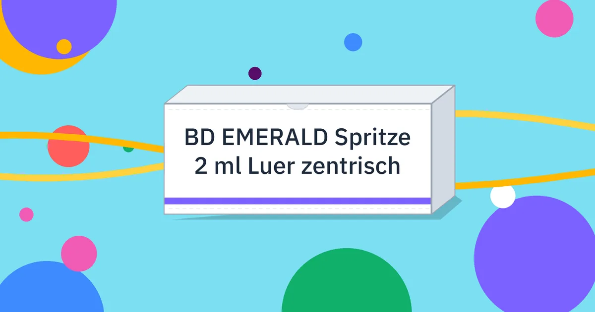 Symbolbild: Packung mit der Aufschrift BD EMERALD Spritze 2 ml Luer zentrisch (PZN 04550795) – Verfügbarkeit und Bezug in Apotheken in Frankfurt am Main