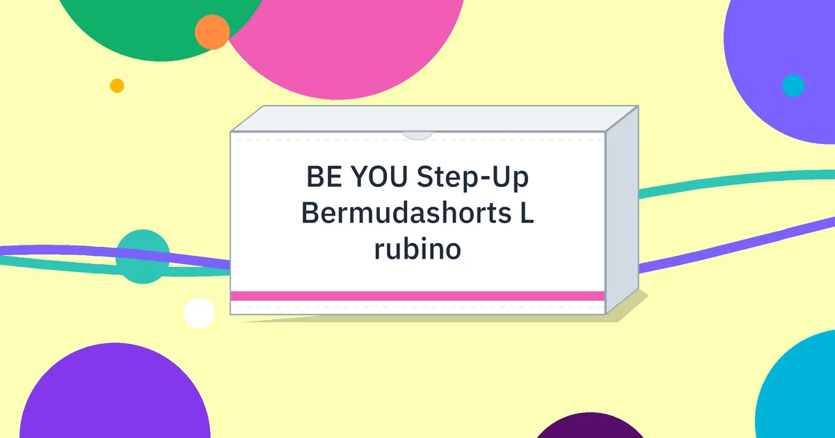 Symbolbild: Packung mit der Aufschrift BE YOU Step-Up Bermudashorts L rubino (PZN 20720512) – Verfügbarkeit und Bezug in Apotheken in Frankfurt am Main