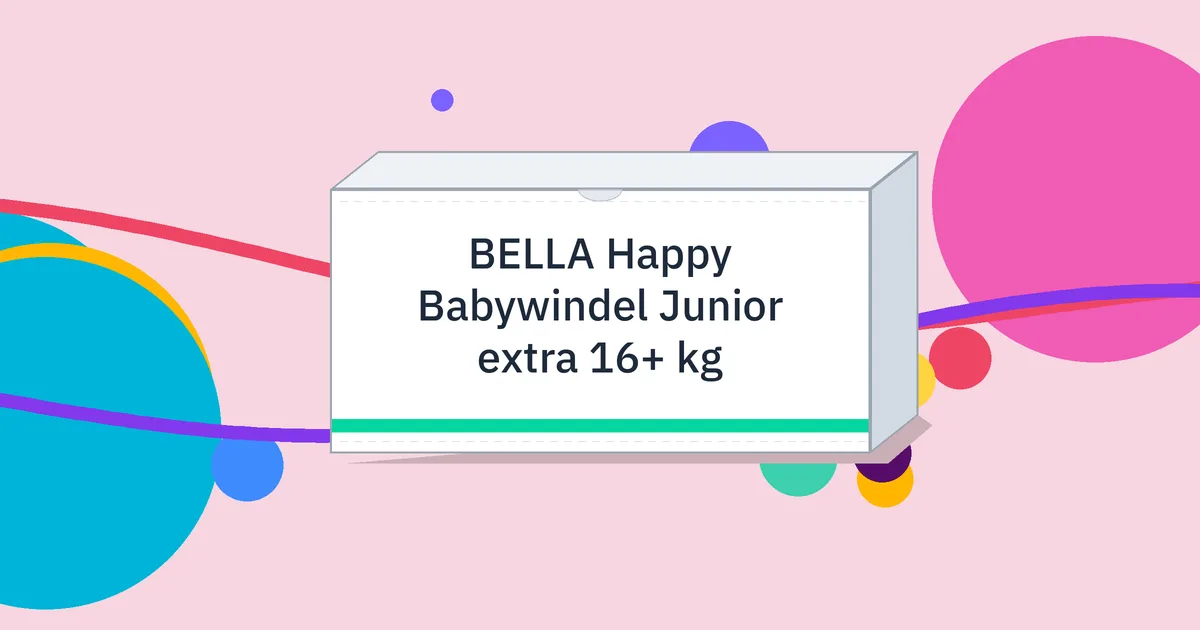 Symbolbild: Packung mit der Aufschrift BELLA Happy Babywindel Junior extra 16+ kg (PZN 15591018) – Verfügbarkeit und Bezug in Apotheken in Frankfurt am Main