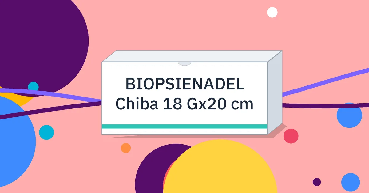 Symbolbild: Packung mit der Aufschrift BIOPSIENADEL Chiba 18 Gx20 cm (PZN 06771520) – Verfügbarkeit und Bezug in Apotheken in Frankfurt am Main