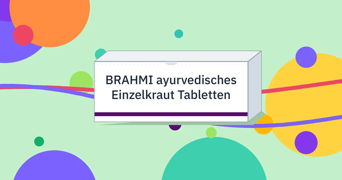 Symbolbild: Packung mit der Aufschrift BRAHMI ayurvedisches Einzelkraut Tabletten (PZN 08774907) – Verfügbarkeit und Bezug in Apotheken in Frankfurt am Main