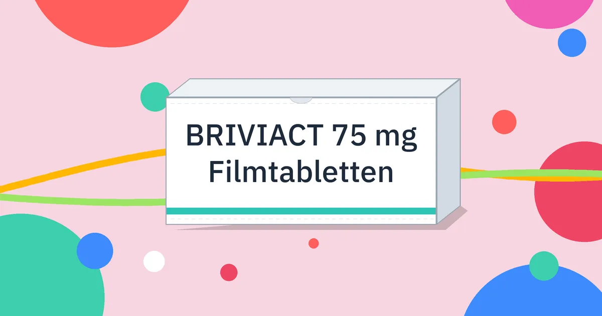 Symbolbild: Packung mit der Aufschrift BRIVIACT 75 mg Filmtabletten (PZN 12482599) – Verfügbarkeit und Bezug in Apotheken in Frankfurt am Main