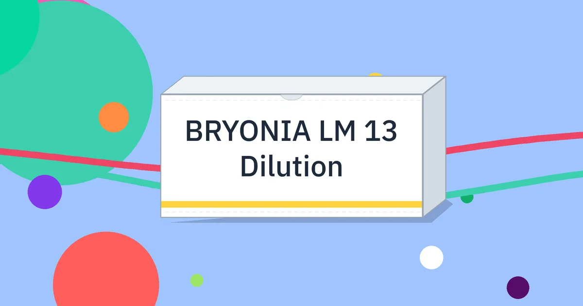 Symbolbild: Packung mit der Aufschrift BRYONIA LM 13 Dilution (PZN 12796990) – Verfügbarkeit und Bezug in Apotheken in Frankfurt am Main