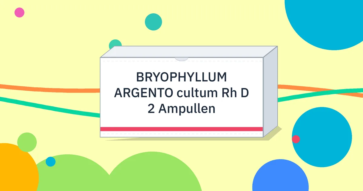 Symbolbild: Packung mit der Aufschrift BRYOPHYLLUM ARGENTO cultum Rh D 2 Ampullen (PZN 01618015) – Verfügbarkeit und Bezug in Apotheken in Frankfurt am Main
