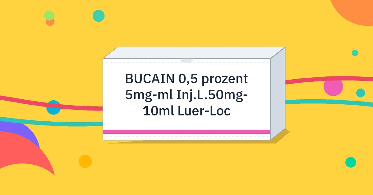 Symbolbild: Packung mit der Aufschrift BUCAIN 0,5 prozent 5mg-ml Inj.L.50mg-10ml Luer-Loc (PZN 10855493) – Verfügbarkeit und Bezug in Apotheken in Frankfurt am Main