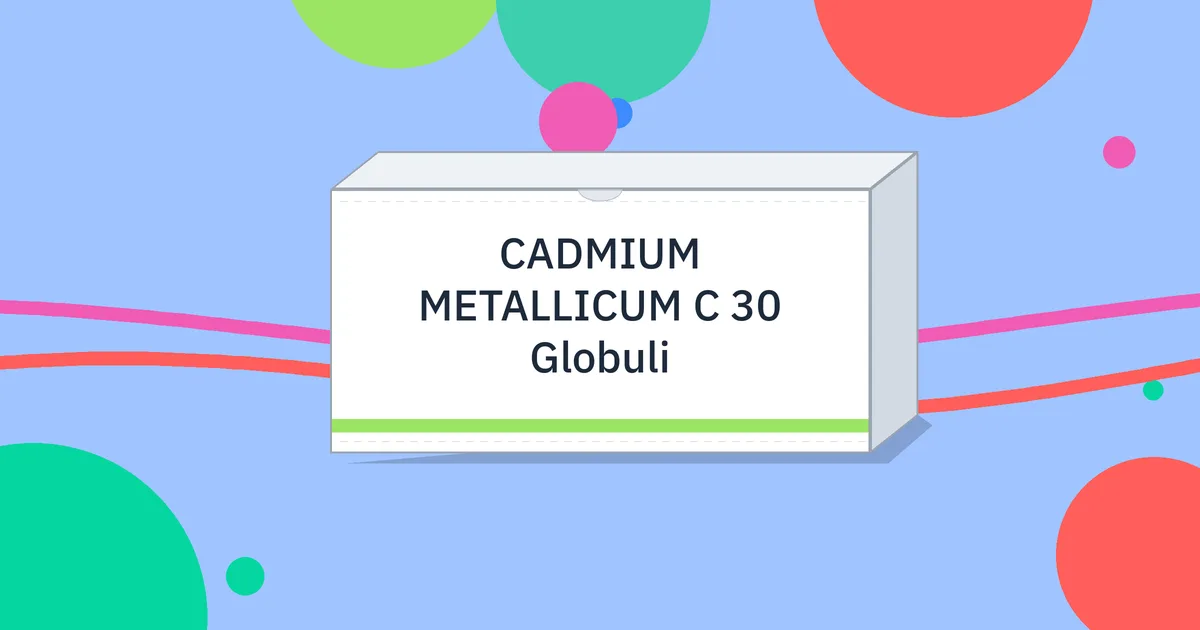 Symbolbild: Packung mit der Aufschrift CADMIUM METALLICUM C 30 Globuli (PZN 16689570) – Verfügbarkeit und Bezug in Apotheken in Frankfurt am Main