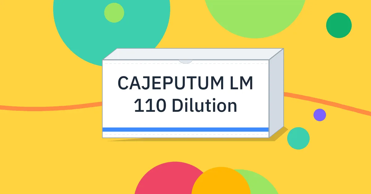 Symbolbild: Packung mit der Aufschrift CAJEPUTUM LM 110 Dilution (PZN 12799876) – Verfügbarkeit und Bezug in Apotheken in Frankfurt am Main