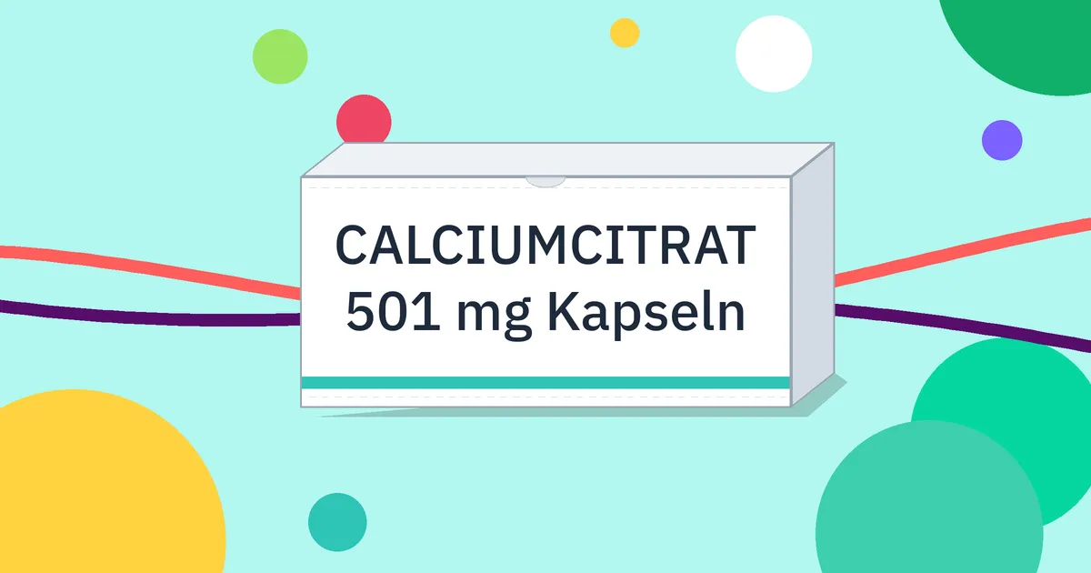 Symbolbild: Packung mit der Aufschrift CALCIUMCITRAT 501 mg Kapseln (PZN 17425867) – Verfügbarkeit und Bezug in Apotheken in Frankfurt am Main