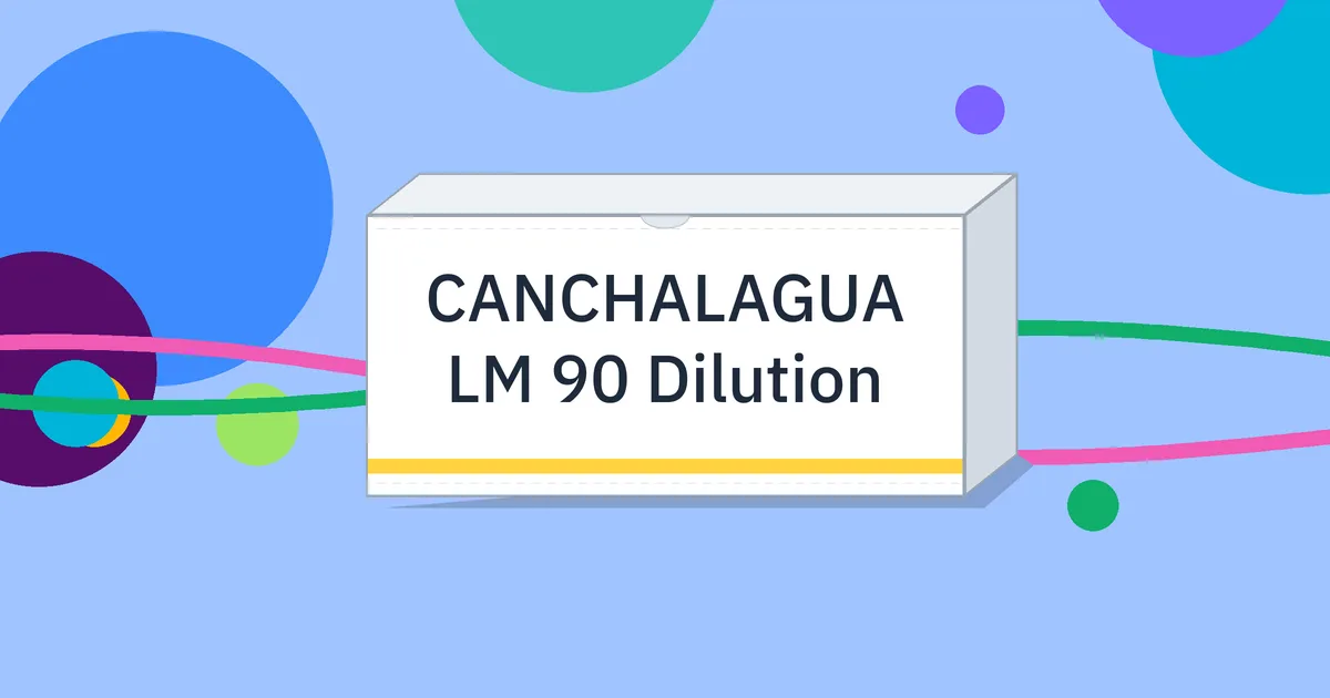 Symbolbild: Packung mit der Aufschrift CANCHALAGUA LM 90 Dilution (PZN 13412804) – Verfügbarkeit und Bezug in Apotheken in Frankfurt am Main
