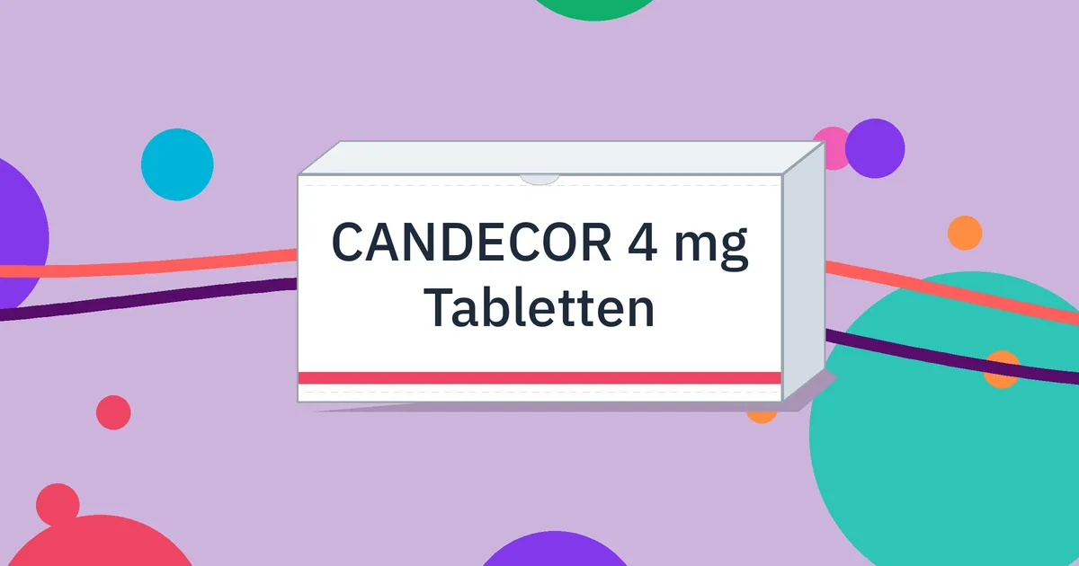 Symbolbild: Packung mit der Aufschrift CANDECOR 4 mg Tabletten (PZN 09633416) – Verfügbarkeit und Bezug in Apotheken in Frankfurt am Main