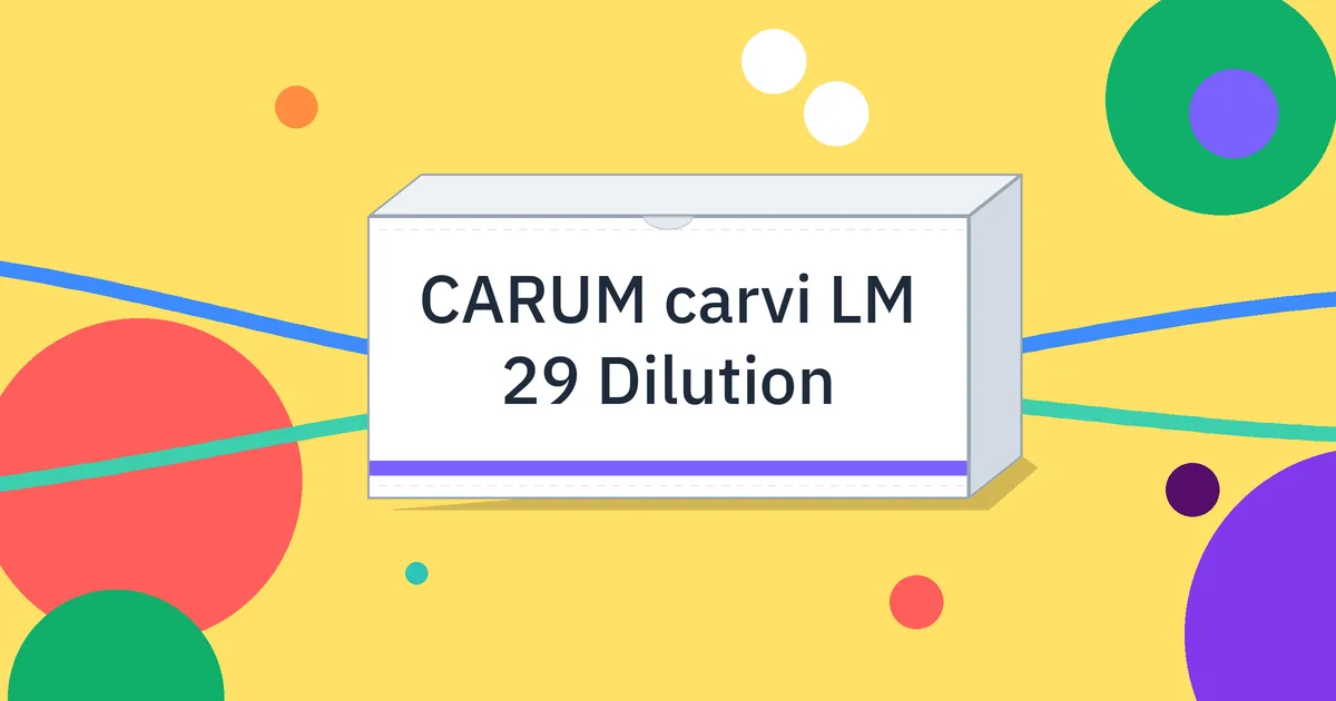 Symbolbild: Packung mit der Aufschrift CARUM carvi LM 29 Dilution (PZN 12811399) – Verfügbarkeit und Bezug in Apotheken in Frankfurt am Main