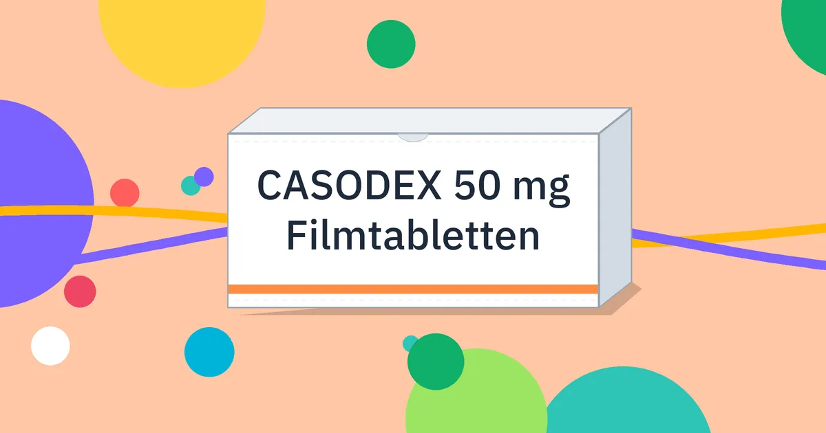 Symbolbild: Packung mit der Aufschrift CASODEX 50 mg Filmtabletten (PZN 02805446) – Verfügbarkeit und Bezug in Apotheken in Frankfurt am Main