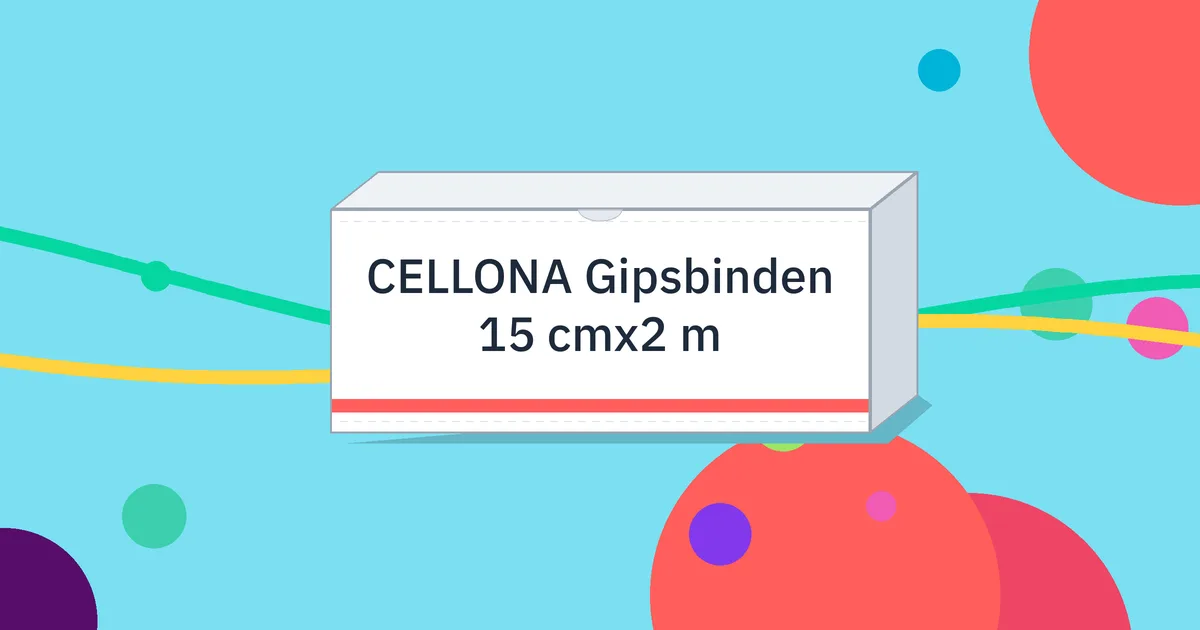 Symbolbild: Packung mit der Aufschrift CELLONA Gipsbinden 15 cmx2 m (PZN 00413274) – Verfügbarkeit und Bezug in Apotheken in Frankfurt am Main