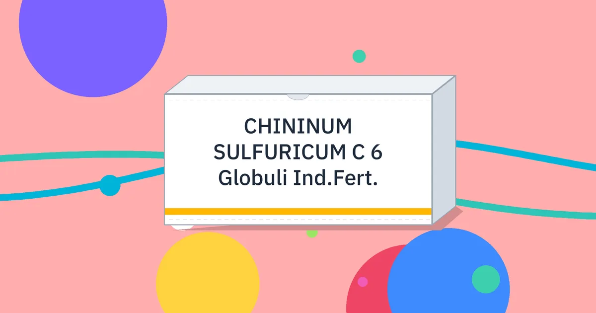 Symbolbild: Packung mit der Aufschrift CHININUM SULFURICUM C 6 Globuli Ind.Fert. (PZN 17718428) – Verfügbarkeit und Bezug in Apotheken in Frankfurt am Main