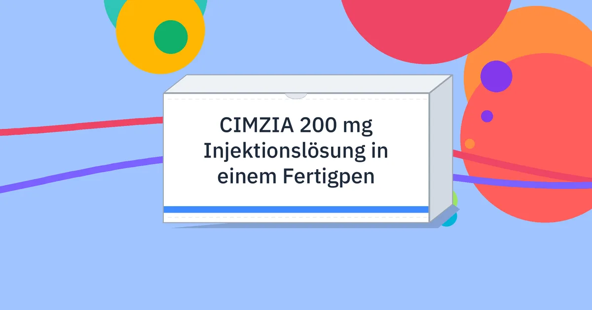 Symbolbild: Packung mit der Aufschrift CIMZIA 200 mg Injektionslösung in einem Fertigpen (PZN 13859161) – Verfügbarkeit und Bezug in Apotheken in Frankfurt am Main