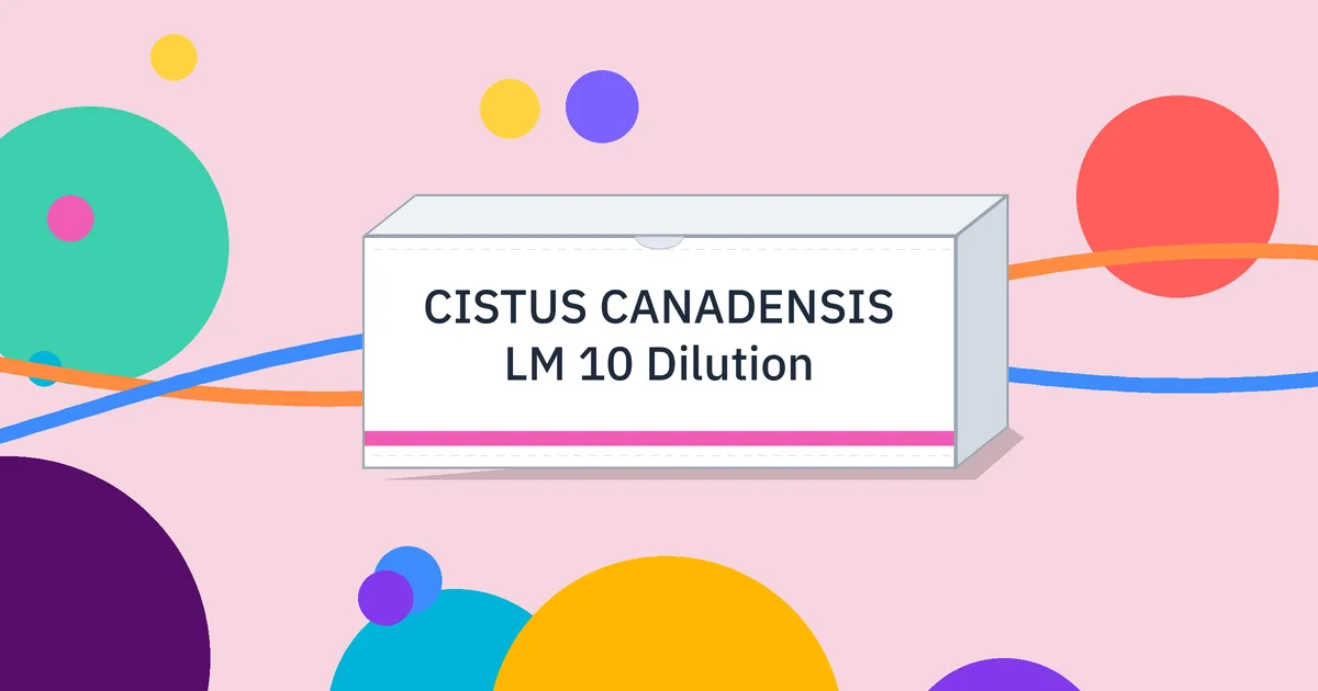 Symbolbild: Packung mit der Aufschrift CISTUS CANADENSIS LM 10 Dilution (PZN 12821268) – Verfügbarkeit und Bezug in Apotheken in Frankfurt am Main