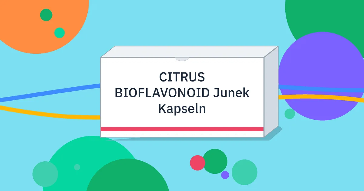 Symbolbild: Packung mit der Aufschrift CITRUS BIOFLAVONOID Junek Kapseln (PZN 05897940) – Verfügbarkeit und Bezug in Apotheken in Frankfurt am Main