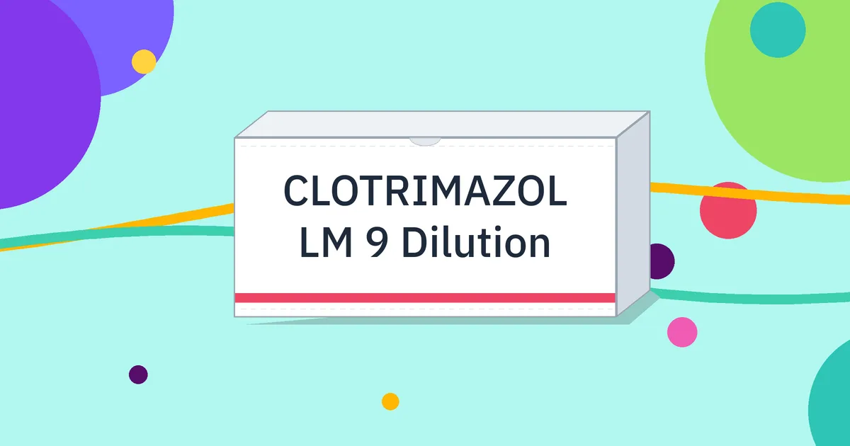 Symbolbild: Packung mit der Aufschrift CLOTRIMAZOL LM 9 Dilution (PZN 12822629) – Verfügbarkeit und Bezug in Apotheken in Frankfurt am Main