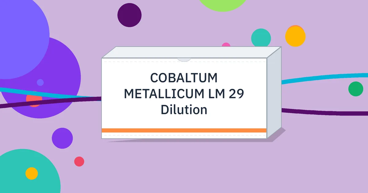 Symbolbild: Packung mit der Aufschrift COBALTUM METALLICUM LM 29 Dilution (PZN 12823327) – Verfügbarkeit und Bezug in Apotheken in Frankfurt am Main