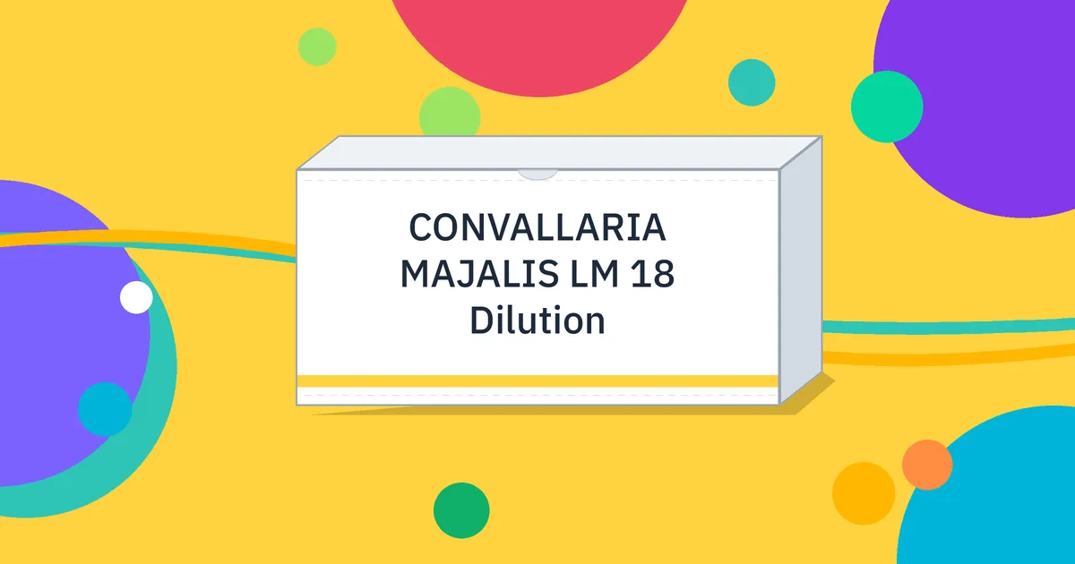 Symbolbild: Packung mit der Aufschrift CONVALLARIA MAJALIS LM 18 Dilution (PZN 12833567) – Verfügbarkeit und Bezug in Apotheken in Frankfurt am Main
