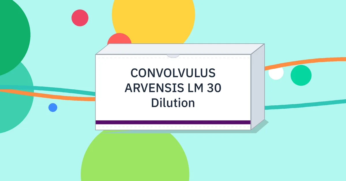 Symbolbild: Packung mit der Aufschrift CONVOLVULUS ARVENSIS LM 30 Dilution (PZN 13450360) – Verfügbarkeit und Bezug in Apotheken in Frankfurt am Main