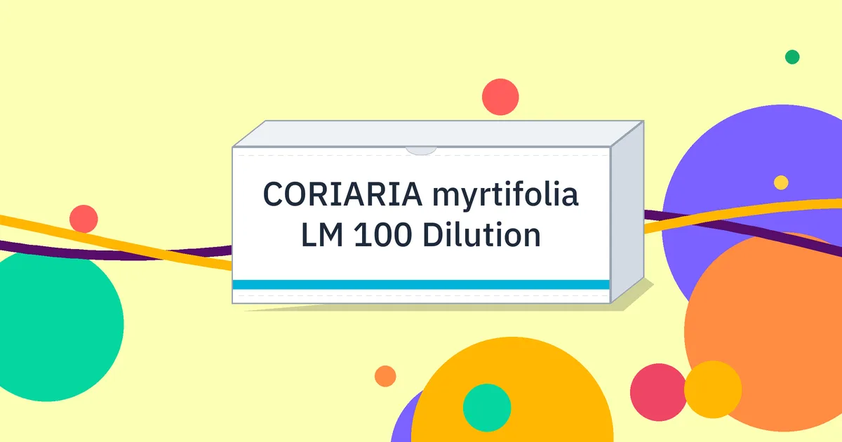 Symbolbild: Packung mit der Aufschrift CORIARIA myrtifolia LM 100 Dilution (PZN 13451968) – Verfügbarkeit und Bezug in Apotheken in Frankfurt am Main