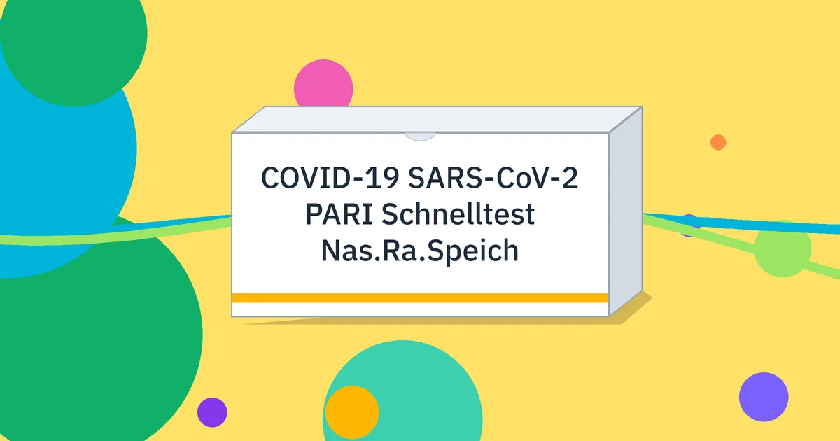 Symbolbild: Packung mit der Aufschrift COVID-19 SARS-CoV-2 PARI Schnelltest Nas.Ra.Speich (PZN 17263028) – Verfügbarkeit und Bezug in Apotheken in Frankfurt am Main