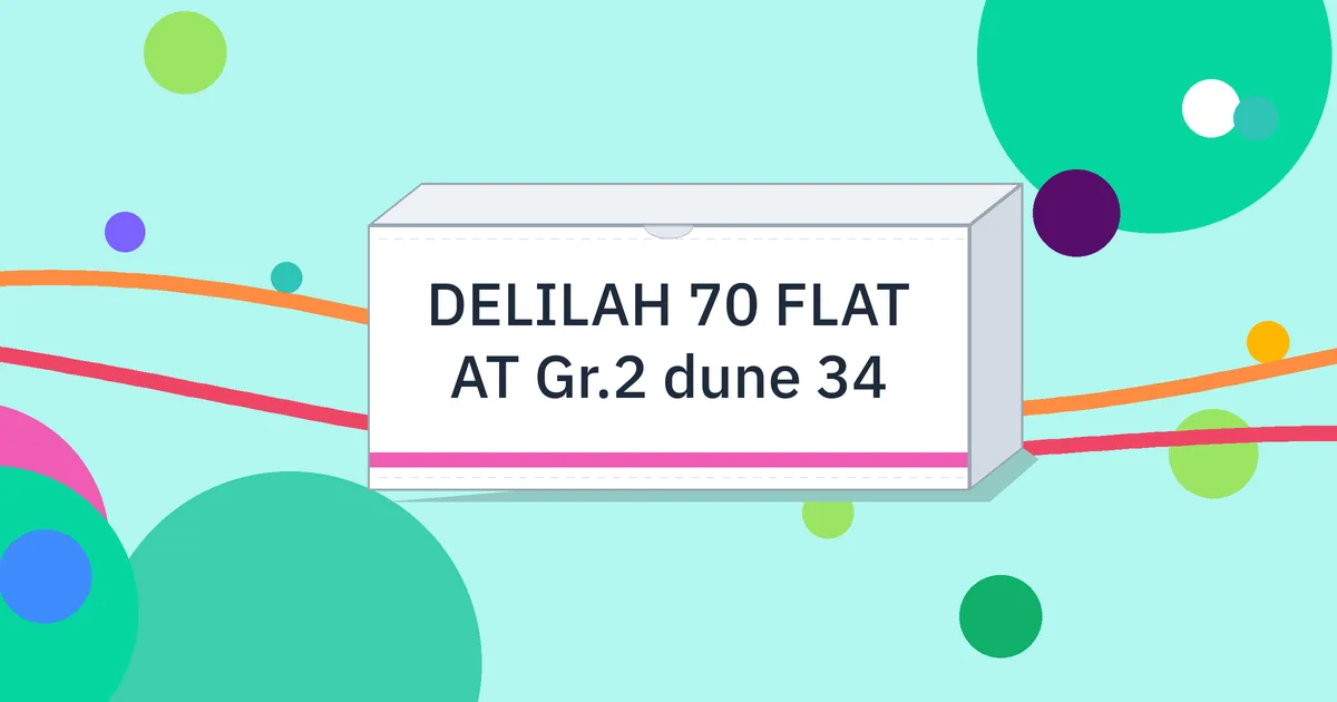 Symbolbild: Packung mit der Aufschrift DELILAH 70 FLAT AT Gr.2 dune 34 (PZN 13848157) – Verfügbarkeit und Bezug in Apotheken in Frankfurt am Main