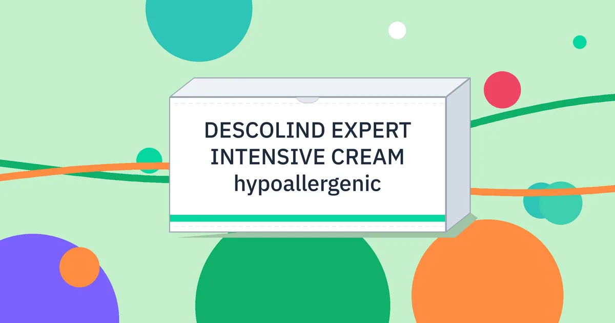 Symbolbild: Packung mit der Aufschrift DESCOLIND EXPERT INTENSIVE CREAM hypoallergenic (PZN 16675007) – Verfügbarkeit und Bezug in Apotheken in Frankfurt am Main