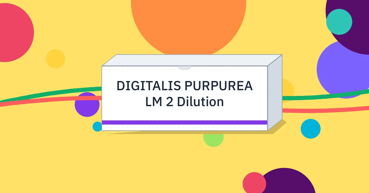 Symbolbild: Packung mit der Aufschrift DIGITALIS PURPUREA LM 2 Dilution (PZN 12842106) – Verfügbarkeit und Bezug in Apotheken in Frankfurt am Main
