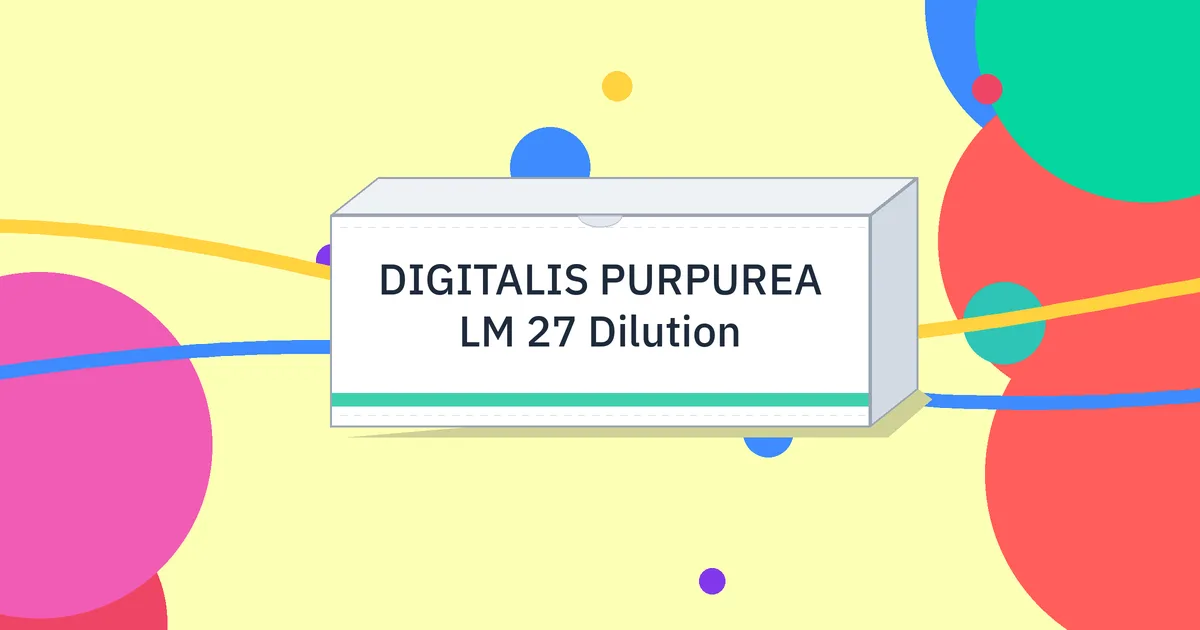 Symbolbild: Packung mit der Aufschrift DIGITALIS PURPUREA LM 27 Dilution (PZN 12842371) – Verfügbarkeit und Bezug in Apotheken in Frankfurt am Main