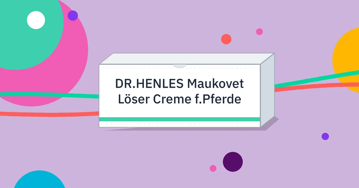 Symbolbild: Packung mit der Aufschrift DR.HENLES Maukovet Löser Creme f.Pferde (PZN 16038281) – Verfügbarkeit und Bezug in Apotheken in Frankfurt am Main