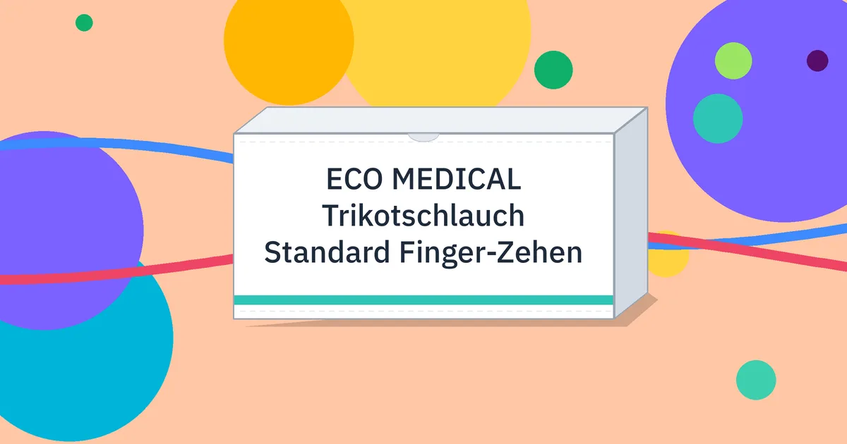 Symbolbild: Packung mit der Aufschrift ECO MEDICAL Trikotschlauch Standard Finger-Zehen (PZN 00730626) – Verfügbarkeit und Bezug in Apotheken in Frankfurt am Main
