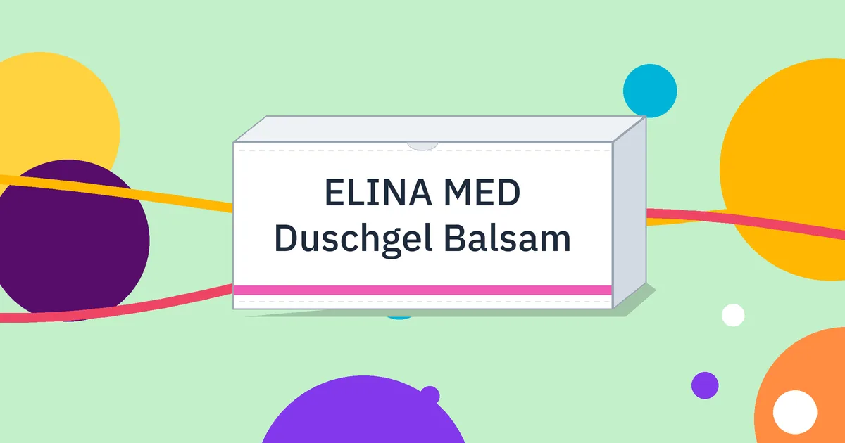 Symbolbild: Packung mit der Aufschrift ELINA MED Duschgel Balsam (PZN 10347934) – Verfügbarkeit und Bezug in Apotheken in Frankfurt am Main