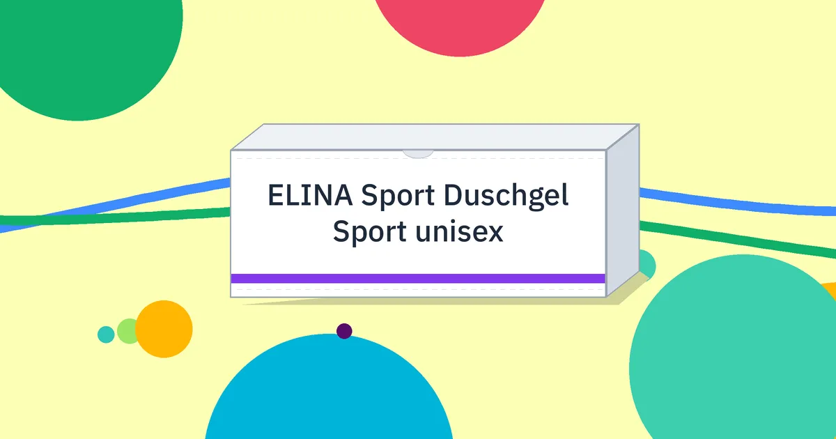 Symbolbild: Packung mit der Aufschrift ELINA Sport Duschgel Sport unisex (PZN 10347845) – Verfügbarkeit und Bezug in Apotheken in Frankfurt am Main